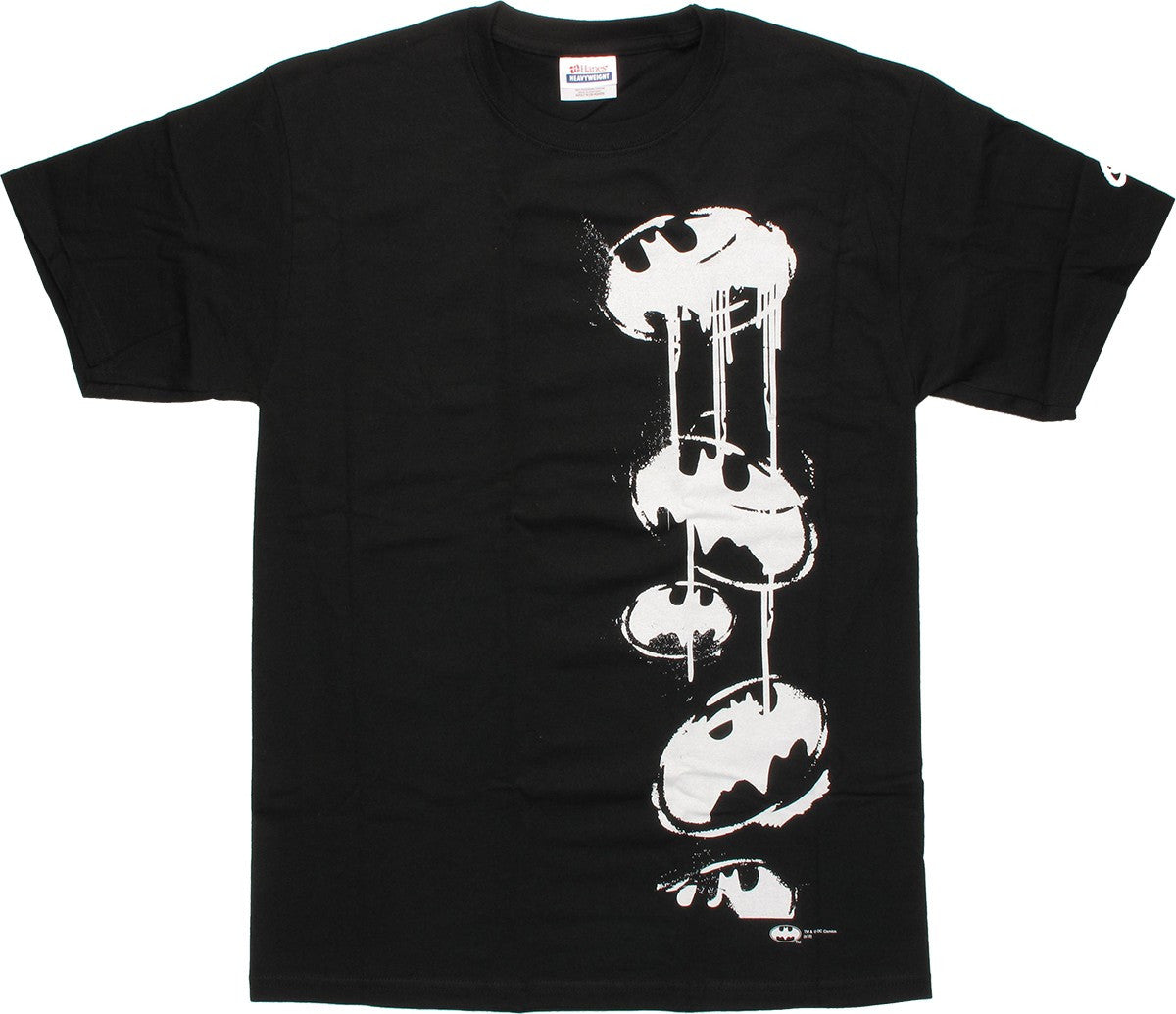 Batman Stencil Drip Logos T Shirt – Stylin Online