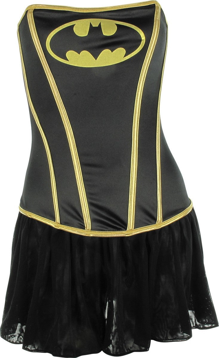 Batman Logo With Attached Skirt Corset Lingerie – Stylin Online