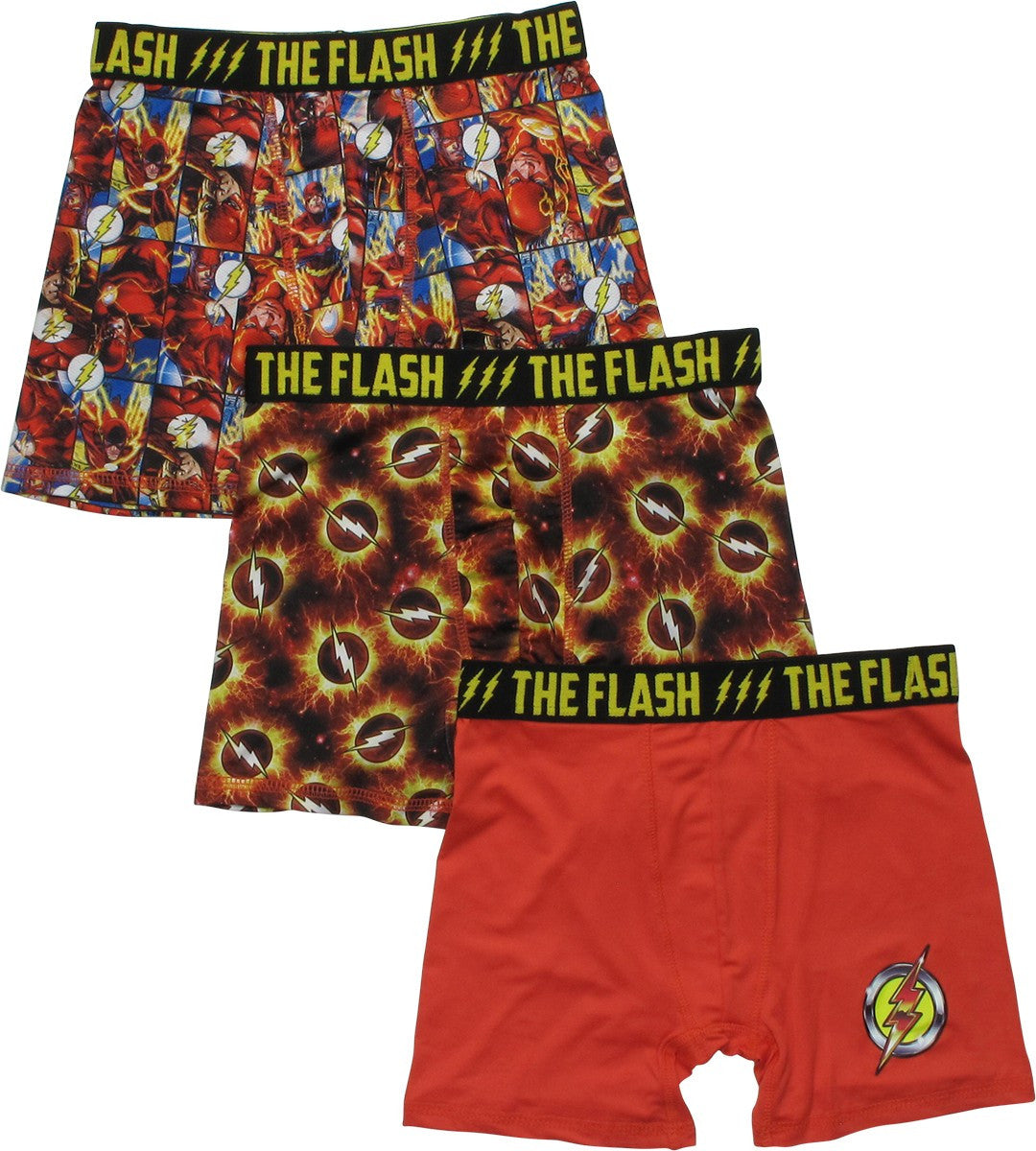 Flash Hero And Logos 3 Pack Boys Boxer Briefs – Stylin Online
