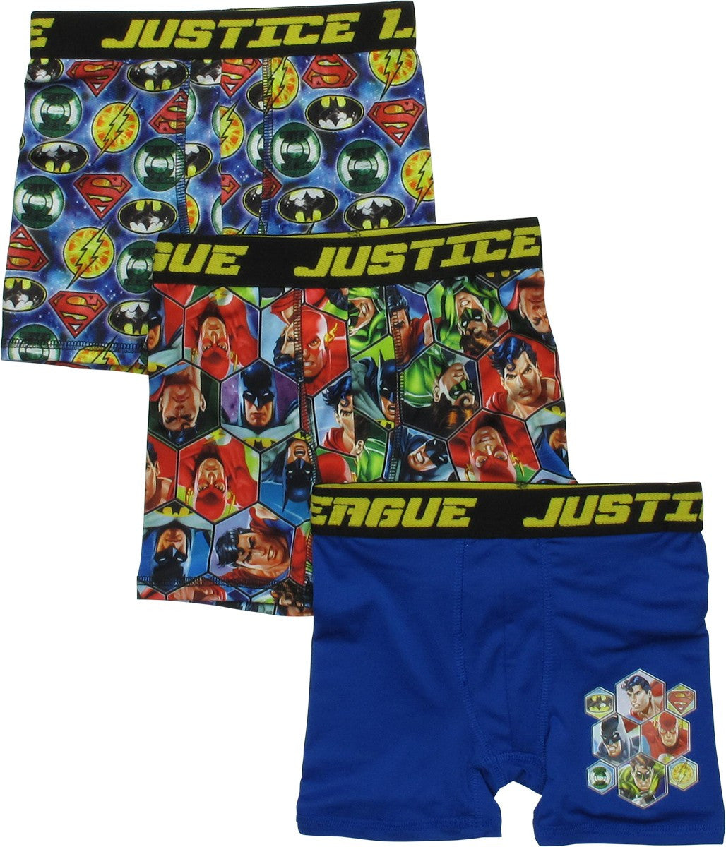 Justice League Hero Logos 3 Pack Boys Boxer Briefs – Stylin Online