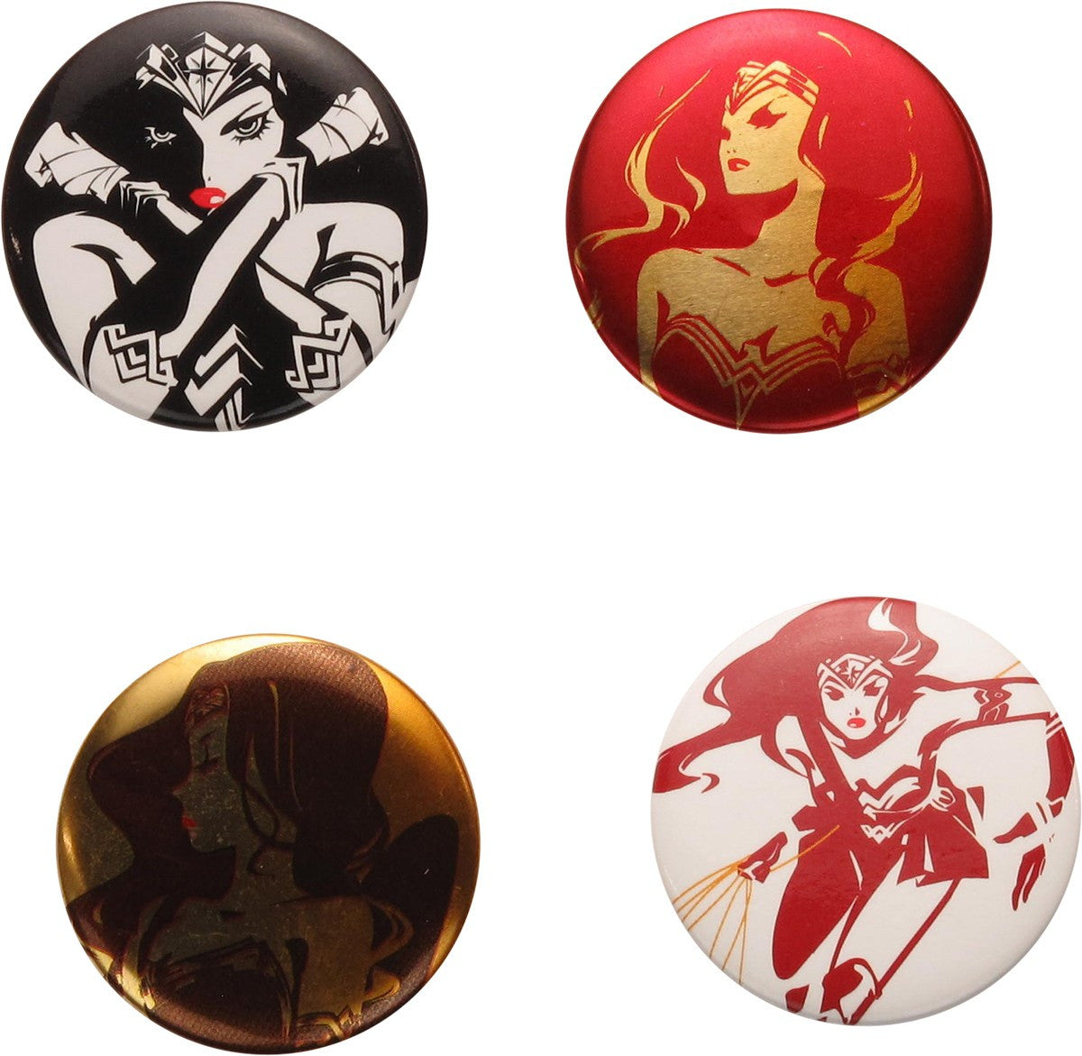 Wonder Woman Heroine 4 Piece Button Set – Stylin Online
