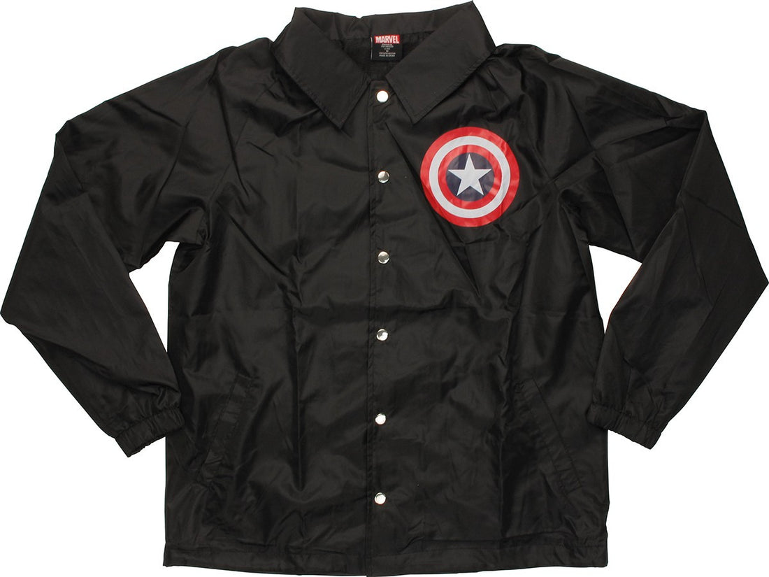 Captain America Logo Coach Snap Jacket – Stylin Online