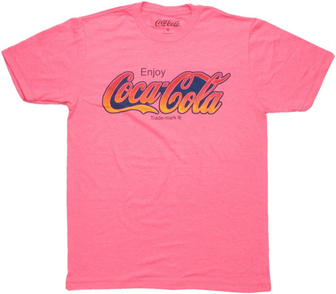Coca-Cola Logo Pink Heather T Shirt Sheer – Stylin Online