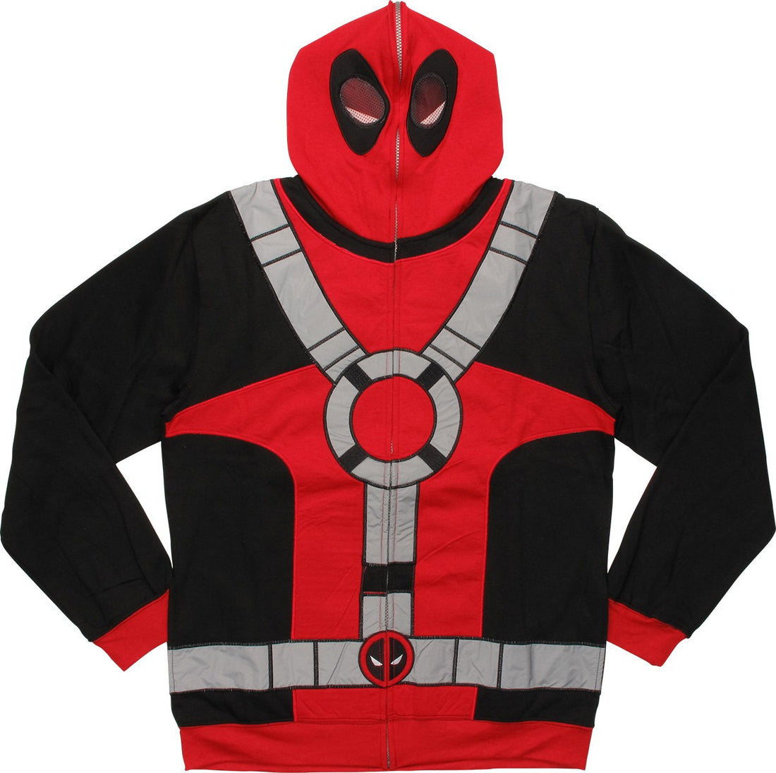 Deadpool Deluxe Suit Up Face Zip Hoodie – Stylin Online