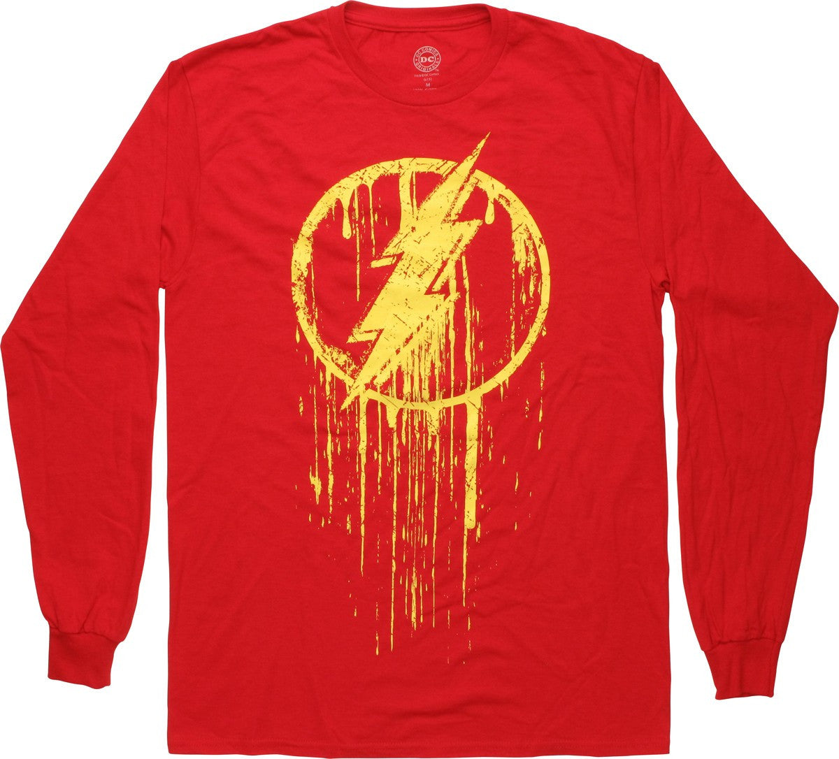 Flash Distressed Drip Logo Long Sleeve T-Shirt – Stylin Online