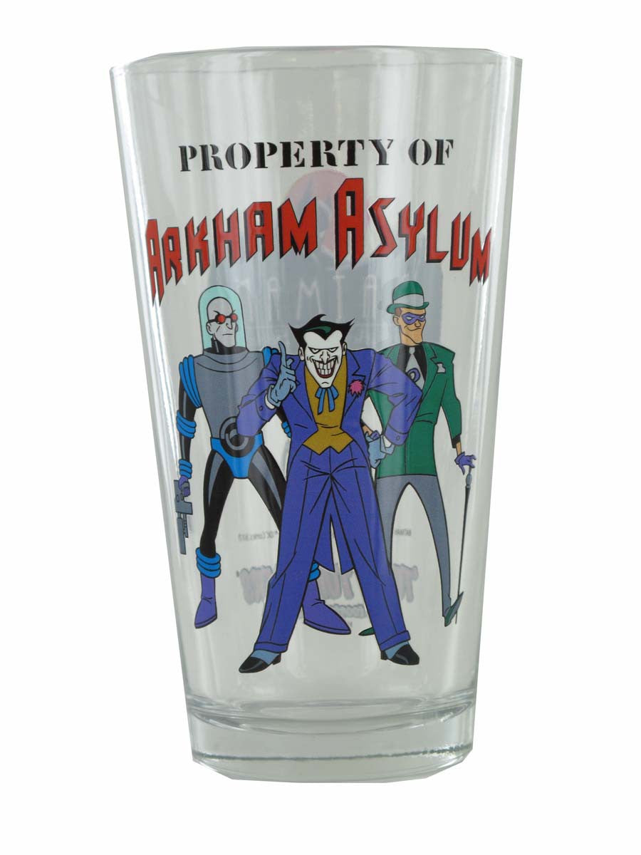 Batman Animated Series Property Arkham Pint Glass – Stylin Online