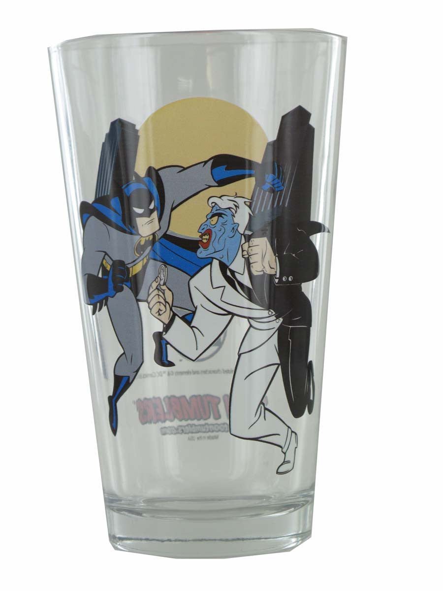 Batman Animated Series Two Face Fight Pint Glass – Stylin Online