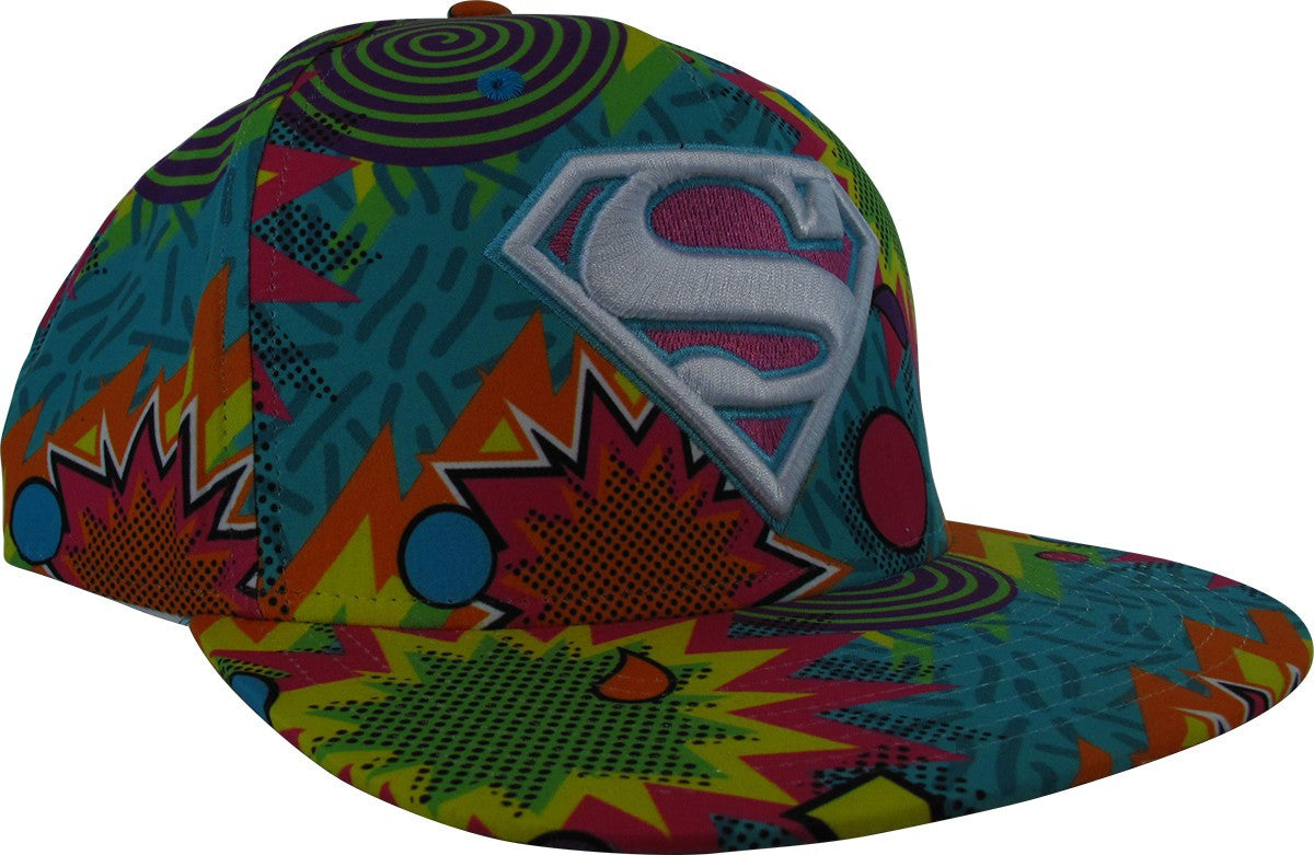 Superman Retro 1980s Colors Explosion Snapback Hat – Stylin Online