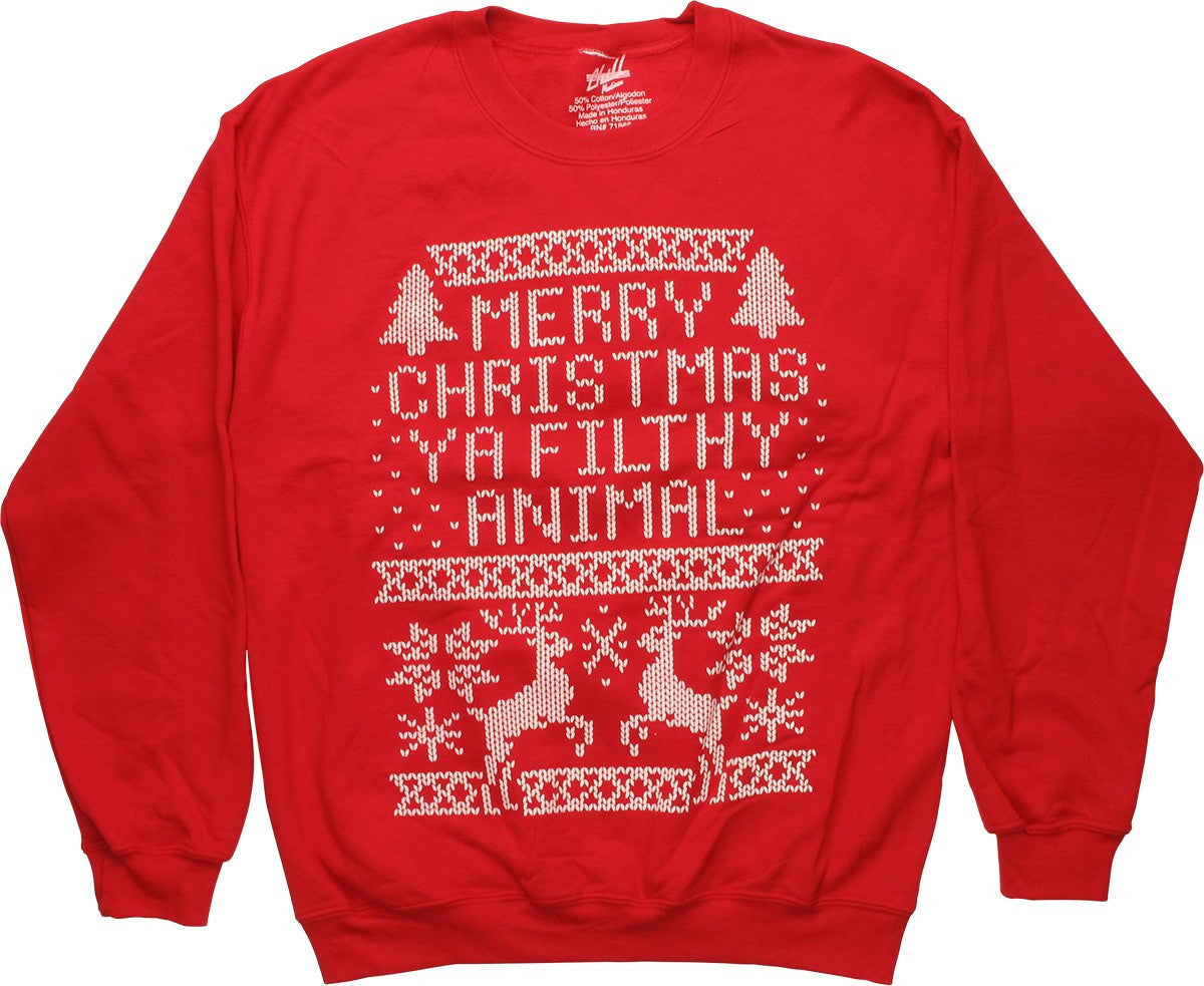 Merry Christmas Ya Filthy Animal Sweater | Home Alone Sweater – Stylin ...