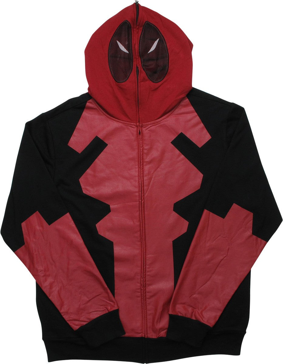 Deadpool Under Costume Face Mask Zip Hoodie – Stylin Online