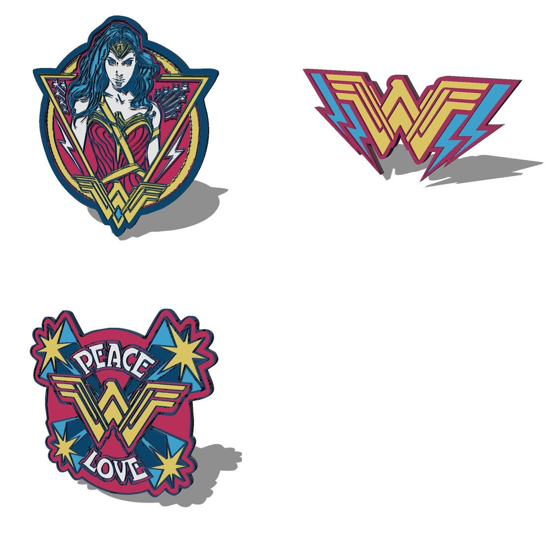 Wonder Woman 84 Movie 3 Piece Pin Set – Stylin Online