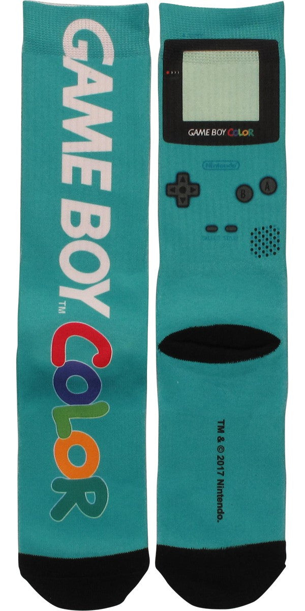 Nintendo Game Boy Color Teal Crew Socks – Stylin Online