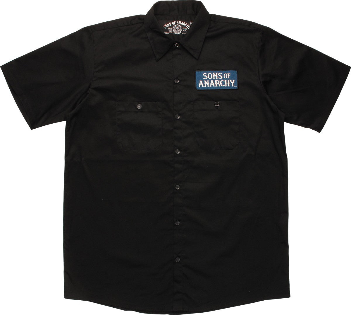 Sons Of Anarchy Blue Name Patch Reaper Work Shirt – Stylin Online