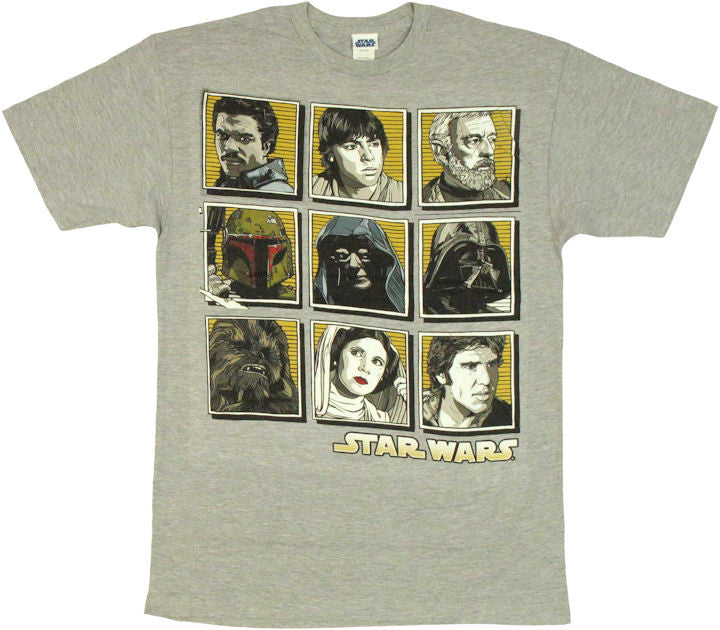 Star Wars Shaded Face Grid T Shirt Sheer – Stylin Online