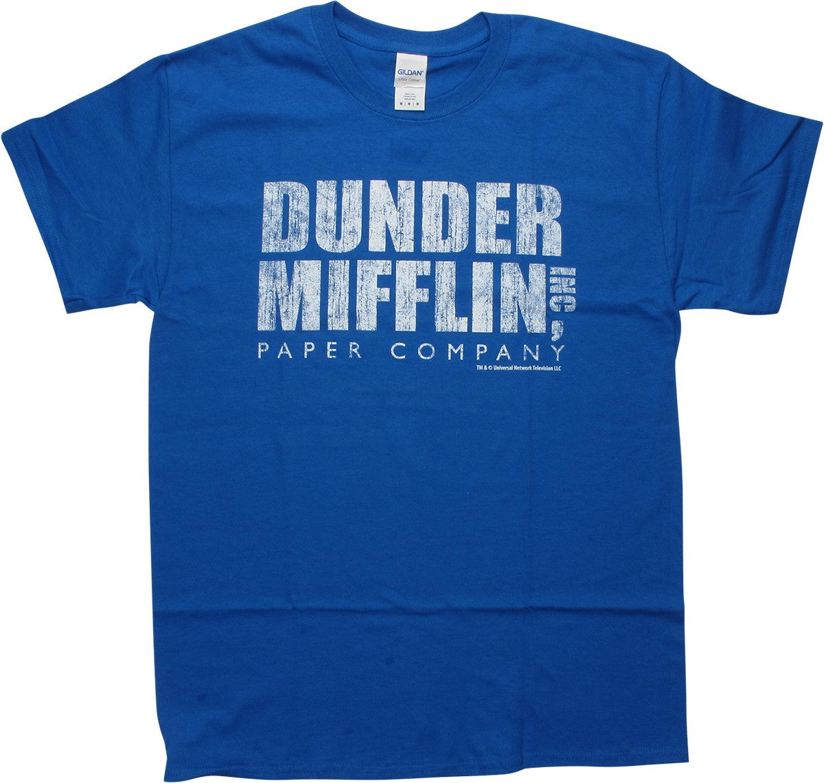 Office Dunder Mifflin Distressed Logo Blue T-Shirt – Stylin Online
