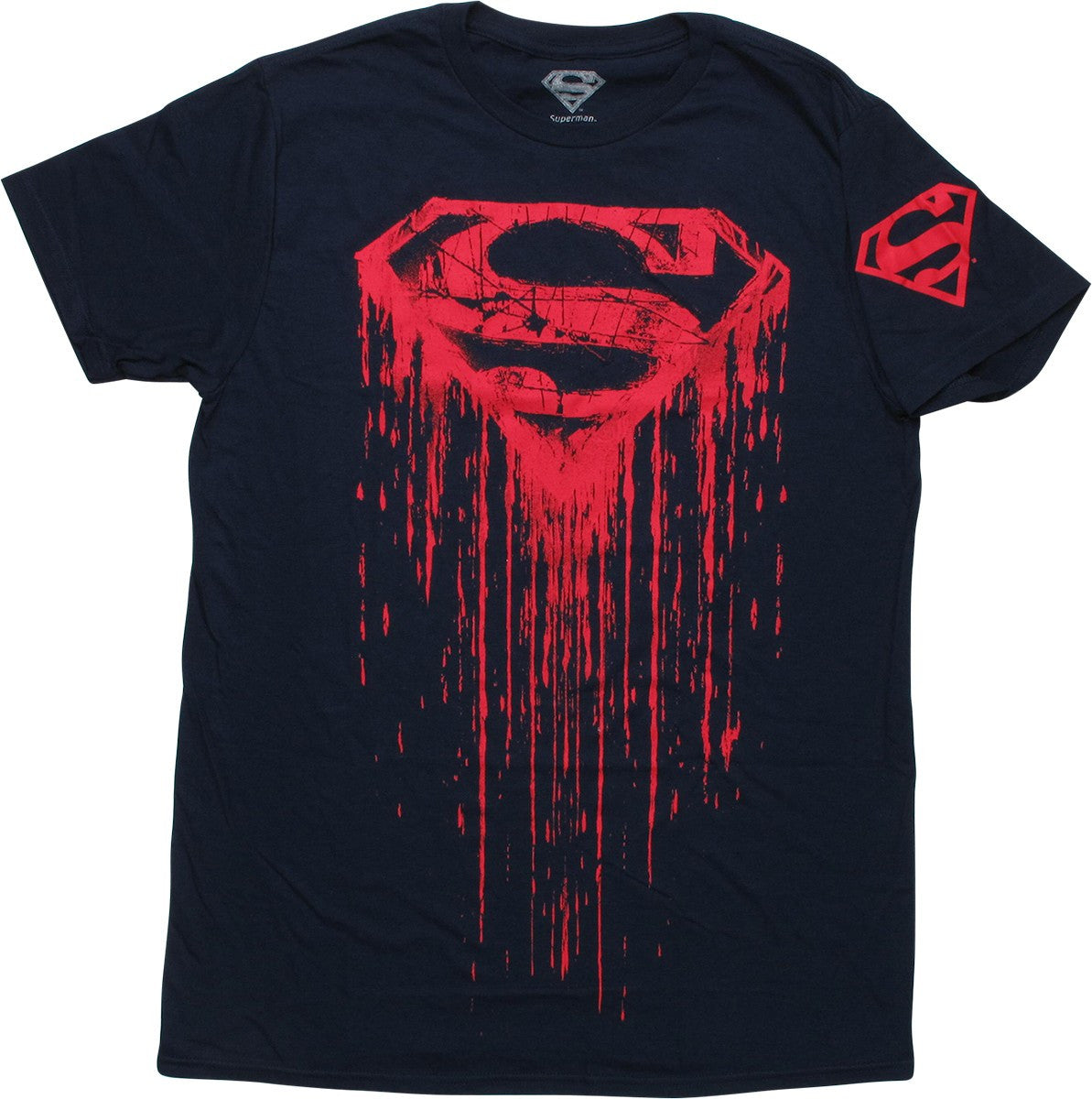Superman Distress Logo Drip T-Shirt – Stylin Online